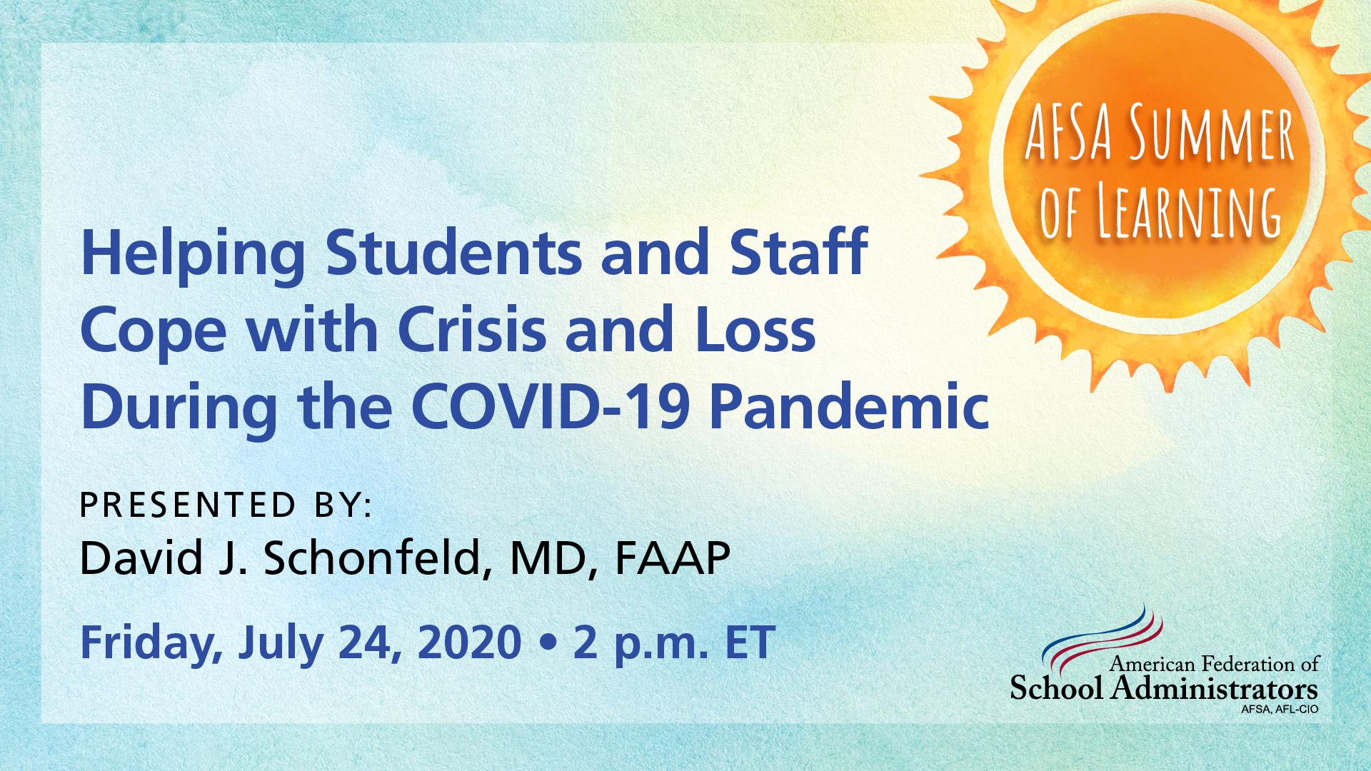 Helping Students and Staff Cope with Crisis and Loss During the COVID ...